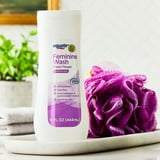 Equate Feminine Wash for Sensitive Skin, Fresh Flower Scent, 15 fl oz ...