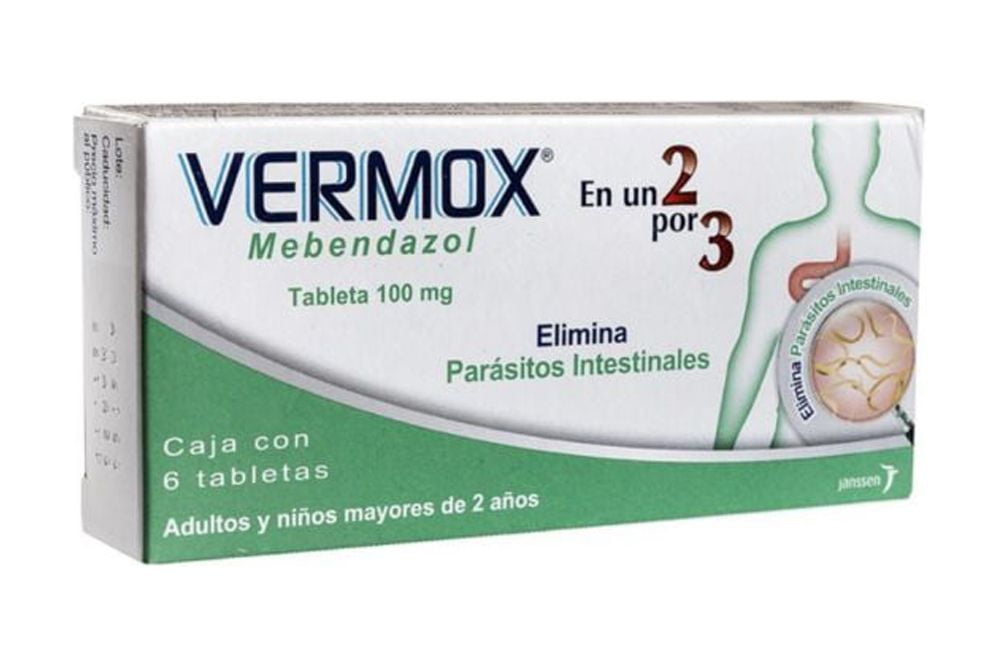 Vermox 100 mg Caja Con 6 Tabletas | Bodega Aurrera en línea