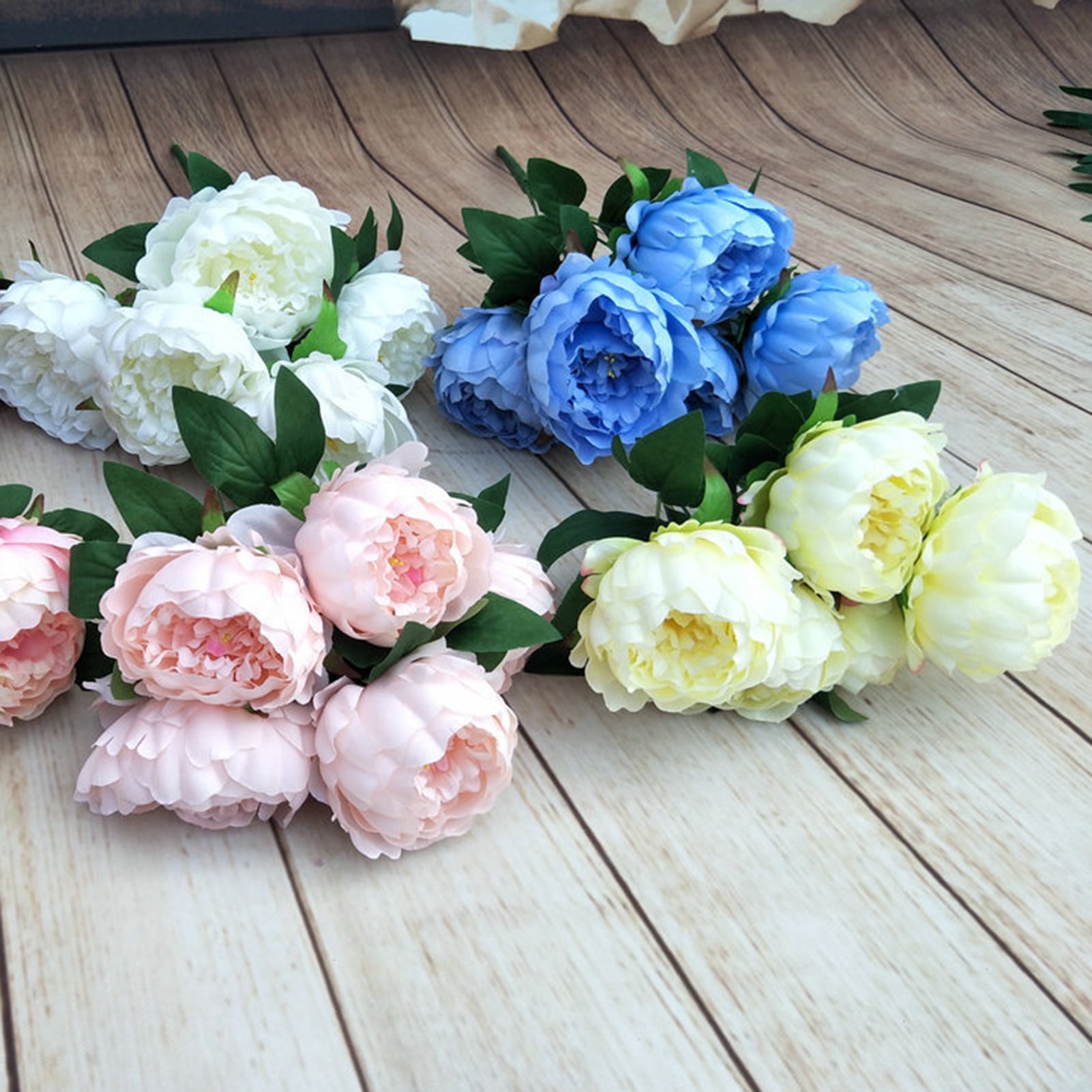 White And Blue Peony Bouquet