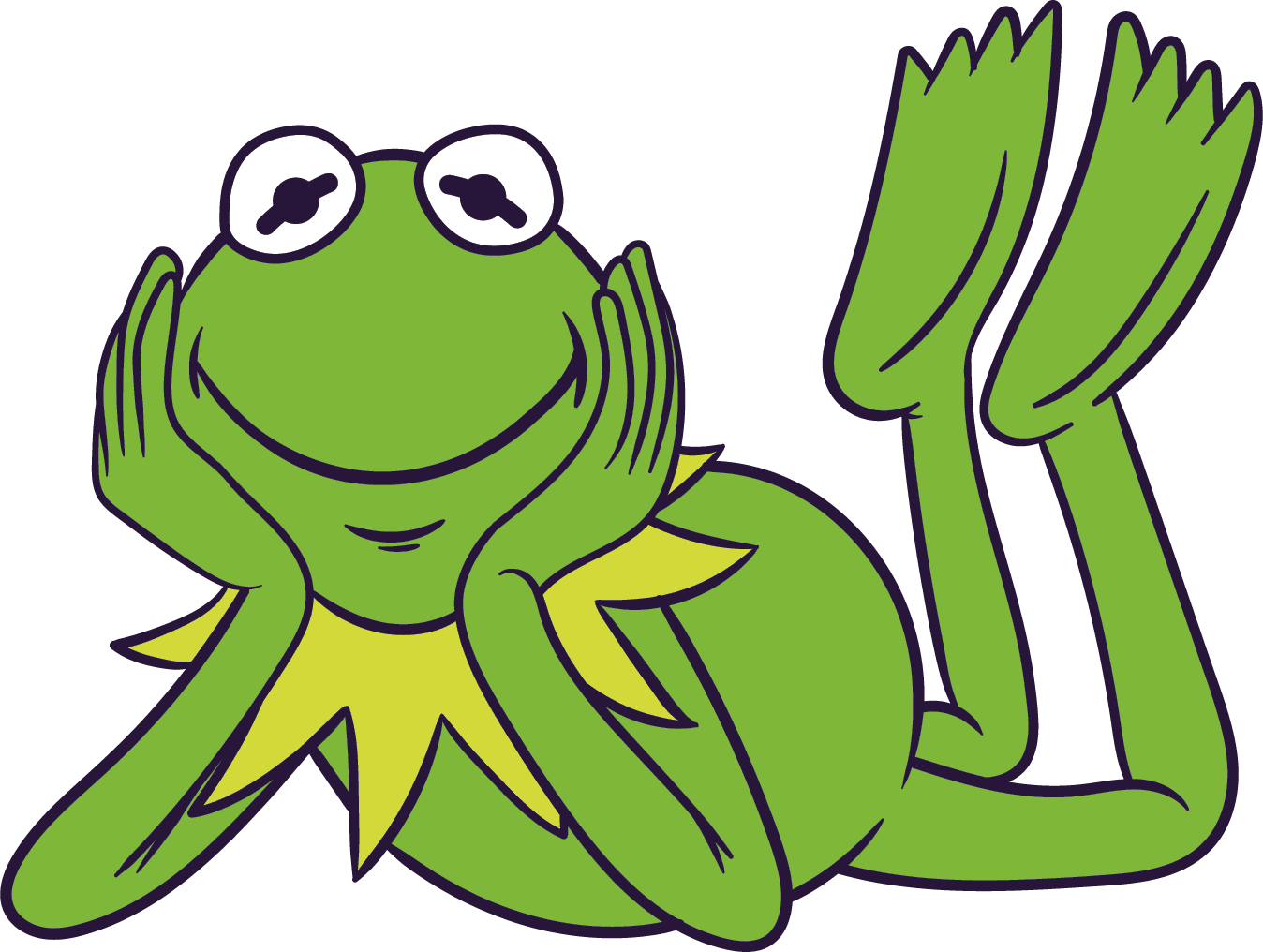 Kermit the Frog From the Muppet Babies Vinyl Die Cut Decal Sticker ...
