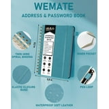 WEMATE Spiral Address Book with Alphabetical Tabs, Password Book ...