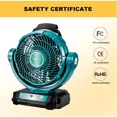 Power Tool Fan For Bosch For Makita For Milwaukee For Dewalt For Black ...