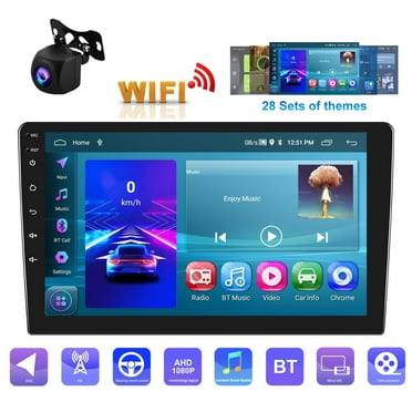 Double Din Car Stereo Radio 10'' Touch Screen Carplay Universal Car Multimedia Player with ...