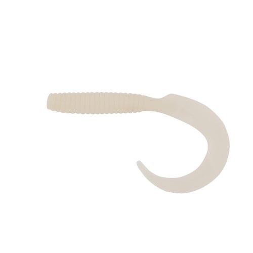 H&H Tackle CTR85-03 5Pk 8in Curl Tails Pearl Soft Plastic Ribbed ...