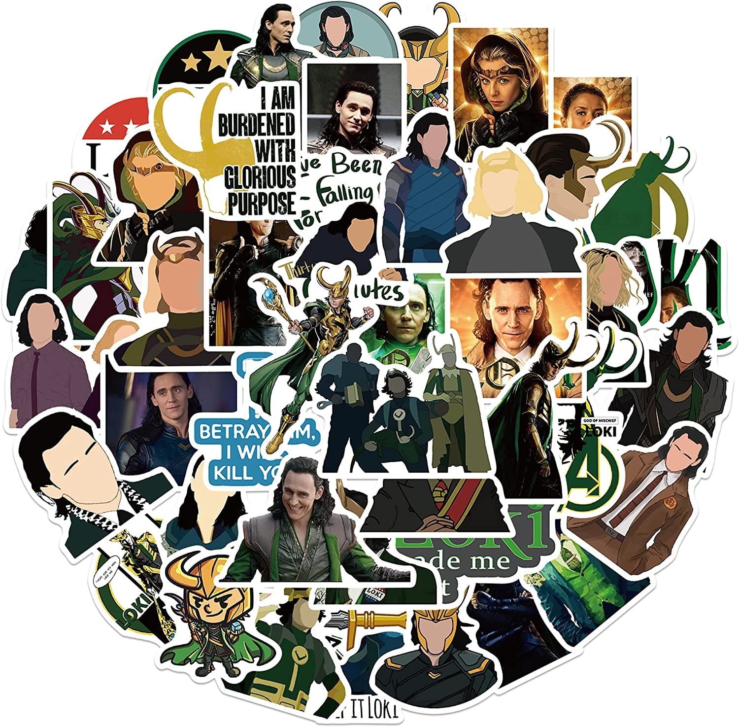 Pegatinas HUOGUO Loki Tom Hiddleston, Dios de las travesuras, vinilo ...
