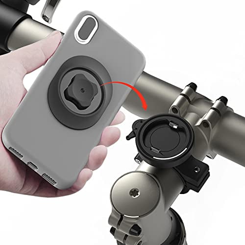 Mountain Bike Phone Mount, Aluminum Cell Phone Holder for Bike MTB Road ...