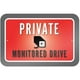 Private Monitored Drive Sign - Walmart.com