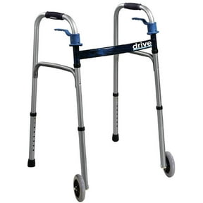 Equate Folding Walker with 5-Inch Wheels, Black – 350 lb Weight ...