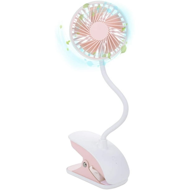 Usb Portable Clip On Stroller Fan 3 Speeds Settings Flexible Bendable