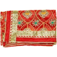 Red Large Decorative Silk Cloth Chunari (Size :- 40 Inches x 40 Inches ...