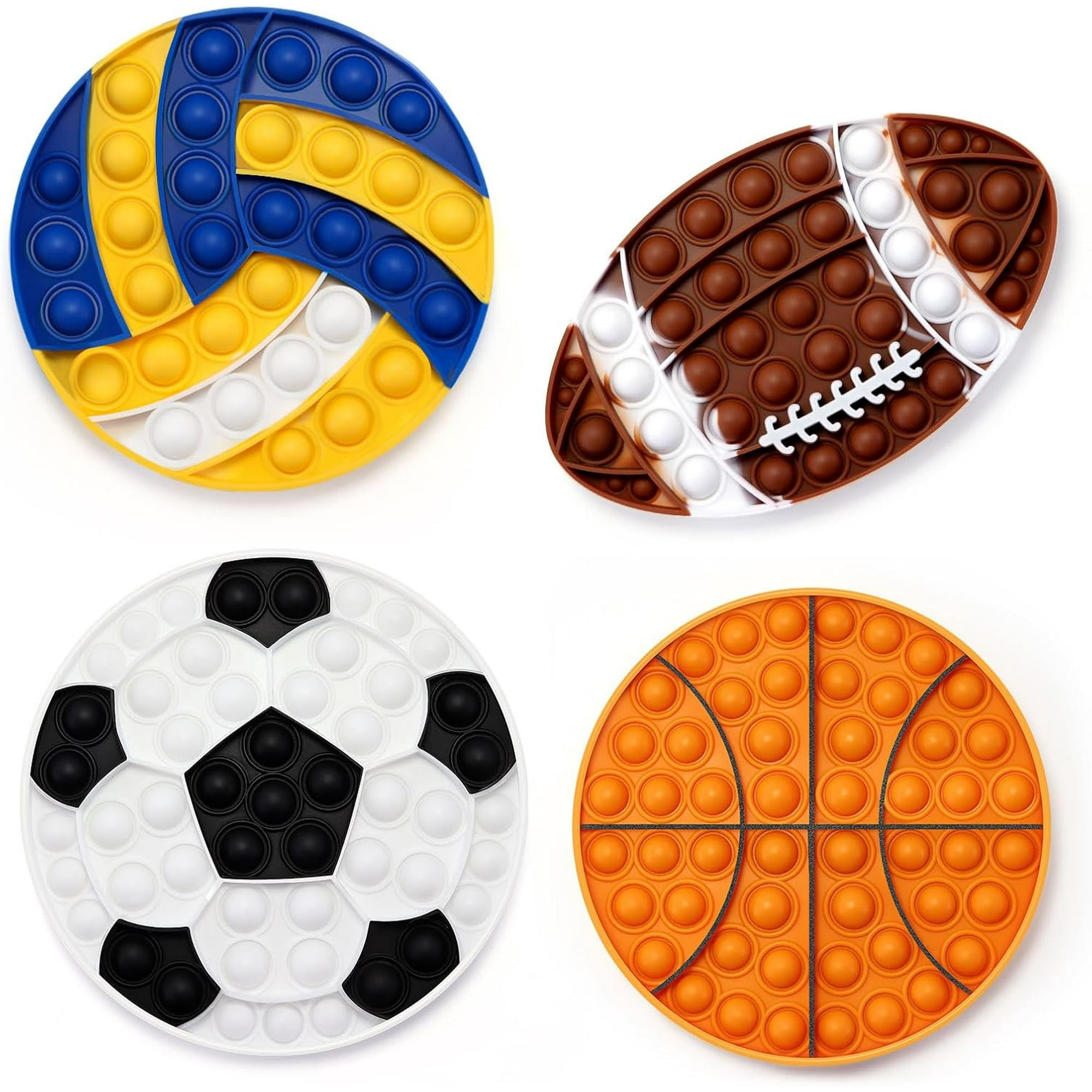 Click here for Unbranded 4 Pack Fidget Popper Toys Sports Set - S... prices