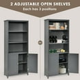 Giantex Standing Wooden Display Bookcase w/Doors, Ideal for Home ...