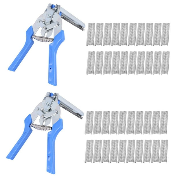 2Pc Ring Plier Tool and 600Pcs M Clips Chicken Mesh Cage Wire Fencing ...