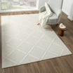 Luxe Weavers Cream 8x10 Geometric Diamond Shaped Rug for Living Rooms ...