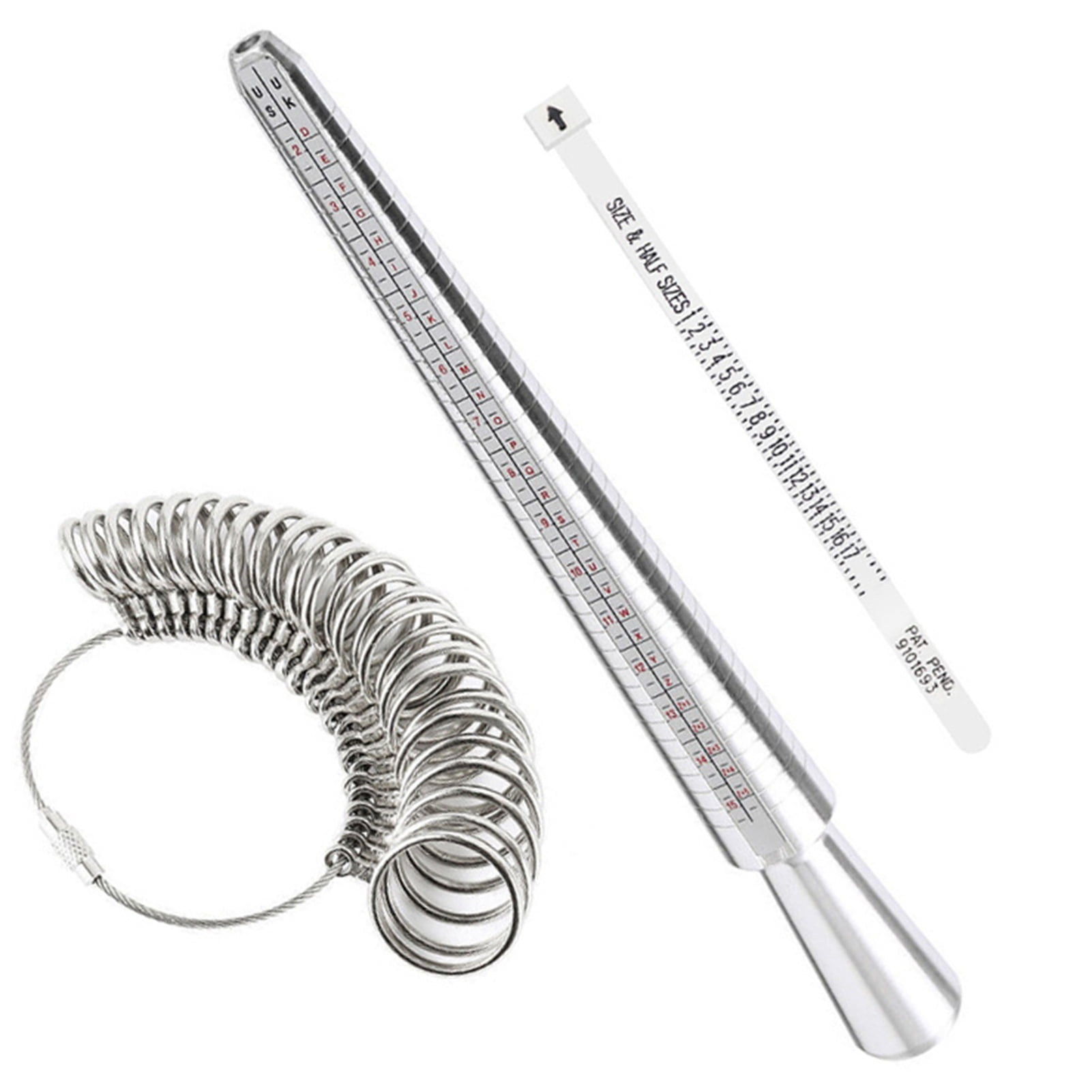 Aluminium Ring Sizer Mandrel Metal Ring Sizer Finger Sizing Stick ...