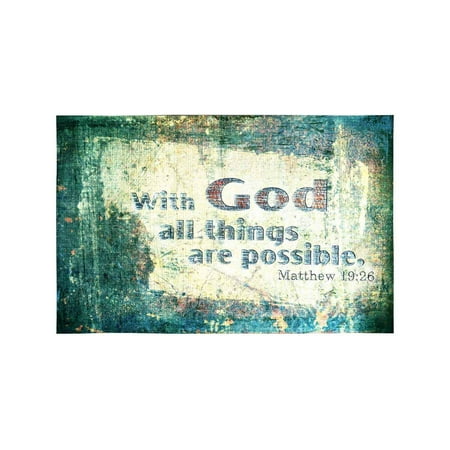YUSDECOR Christian Bible Verse with All Things are Possible Placemats ...