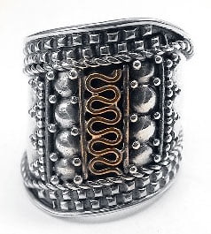 Sterling Silver Medieval Court Armor Band Ring - Walmart.com