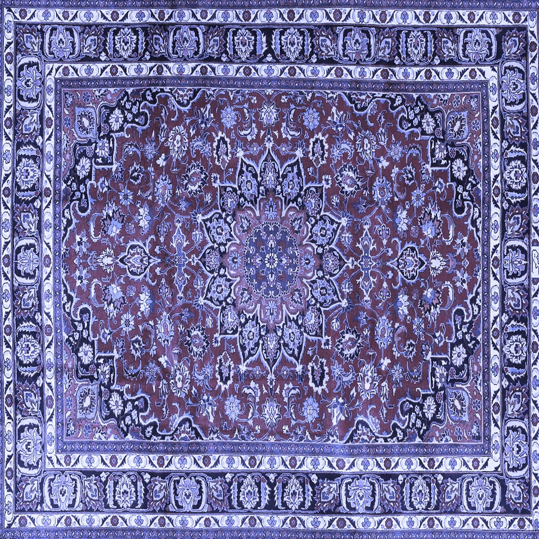 Ahgly Company Indoor Square Persian Blue Traditional Area Rugs, 6 ...