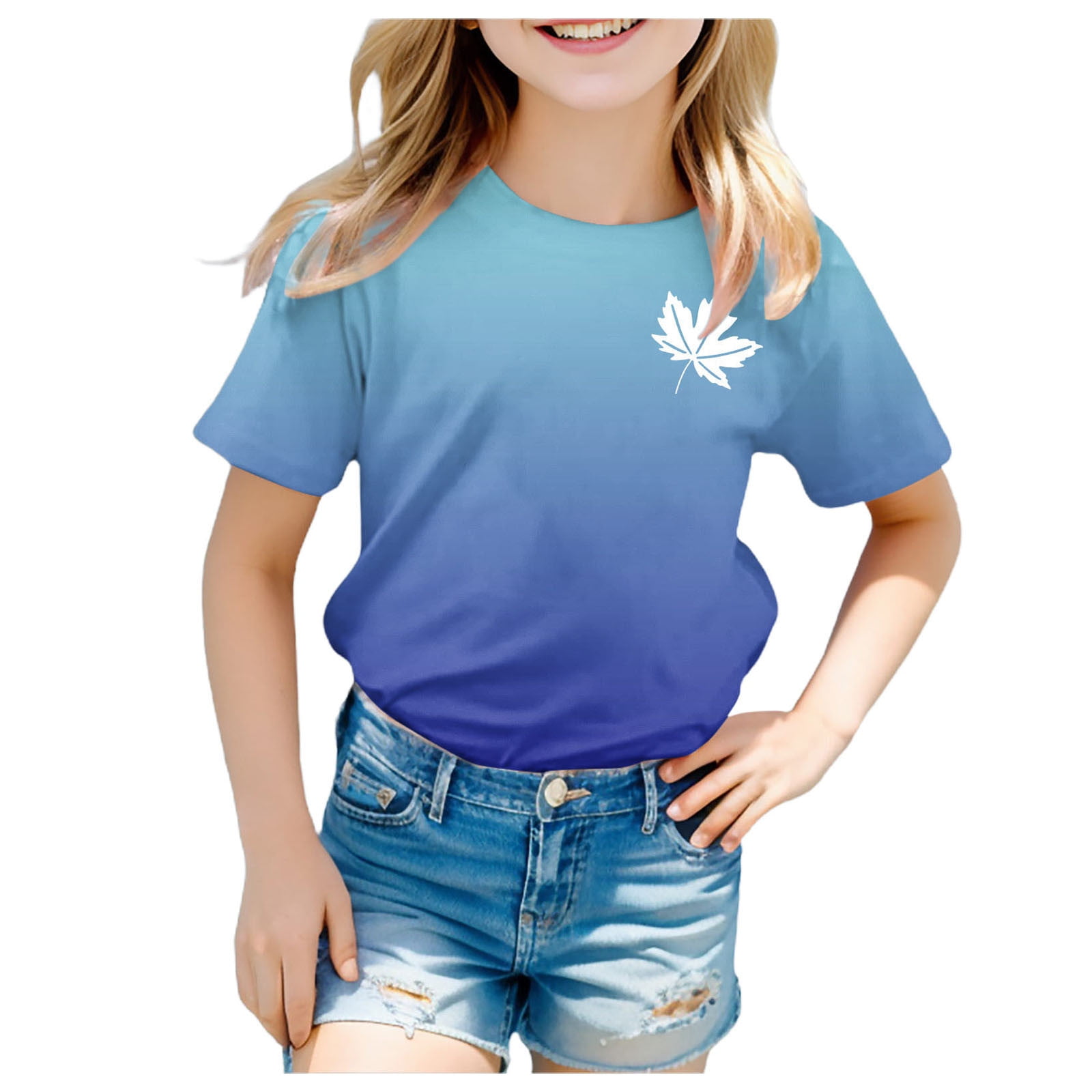 Click here for Gdreda Canada T Shirts Flag Print Girls Short Slee... prices