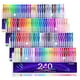 Tanmit 240 Gel Pens Set for Adults Coloring Books Drawing Art Markers ...