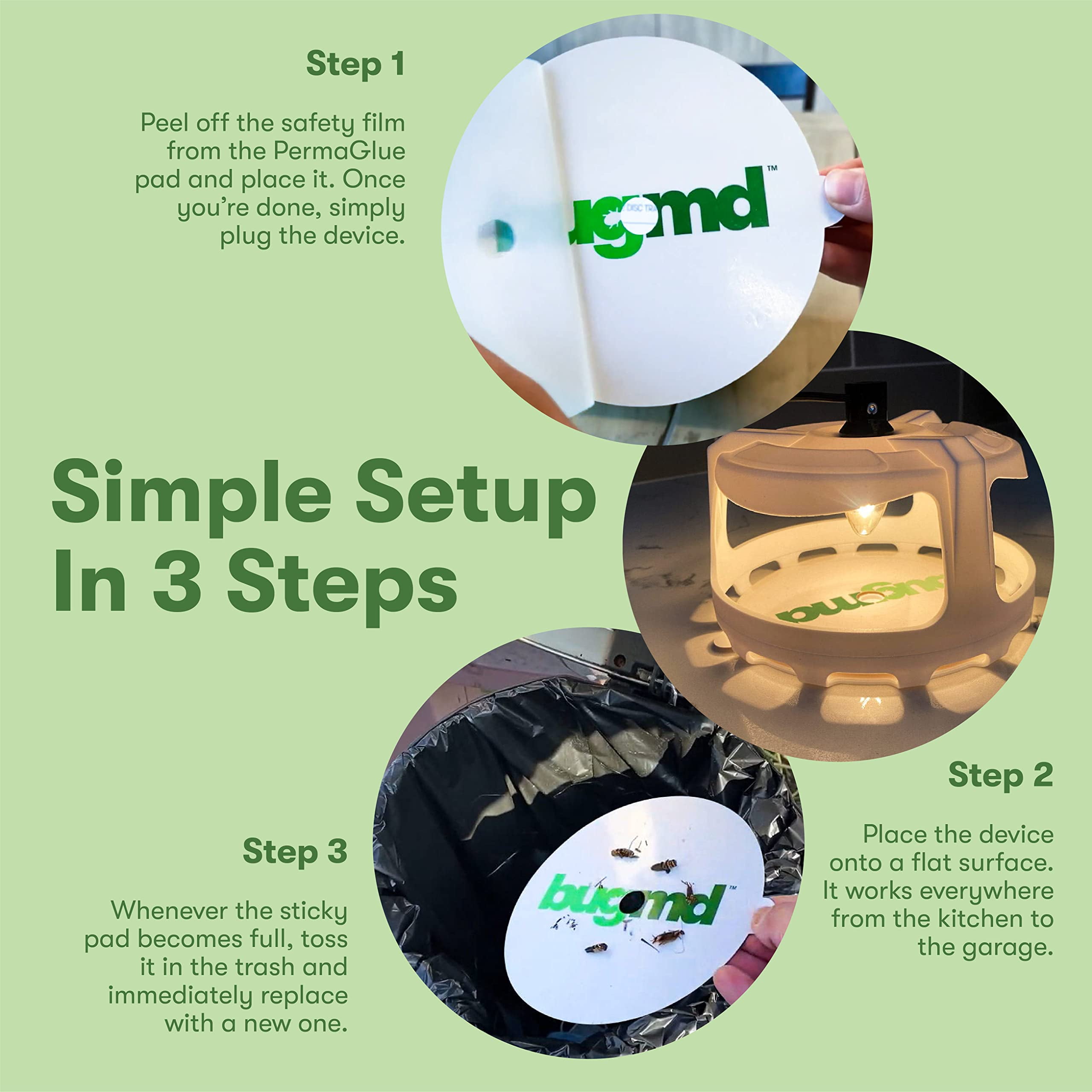 Buy BugMD Termination Station Trap - Combination of Light, Heat and ...