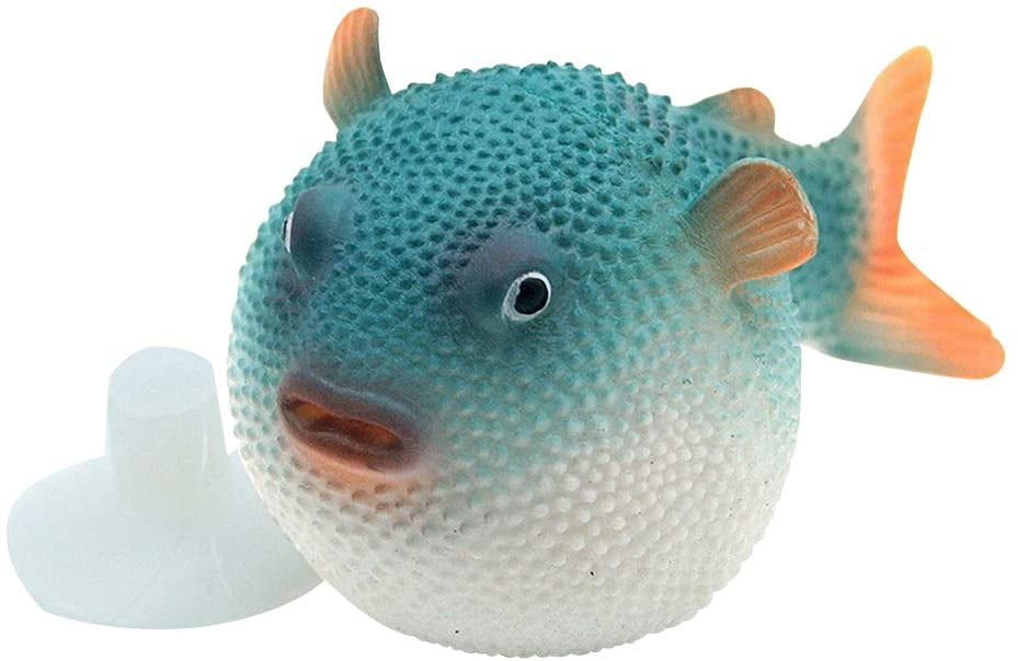 HTCM Aquarium Artificial Fluorescent Puffer Night Octopus Suction Cup ...