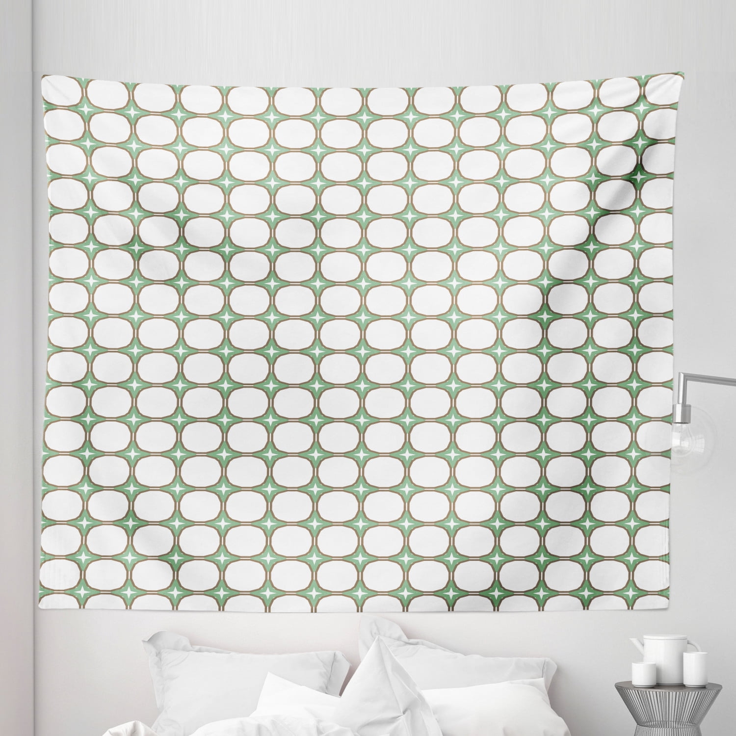 Geometric Tapestry, Abstract Ornamental Stars and Circles Shapes in ...