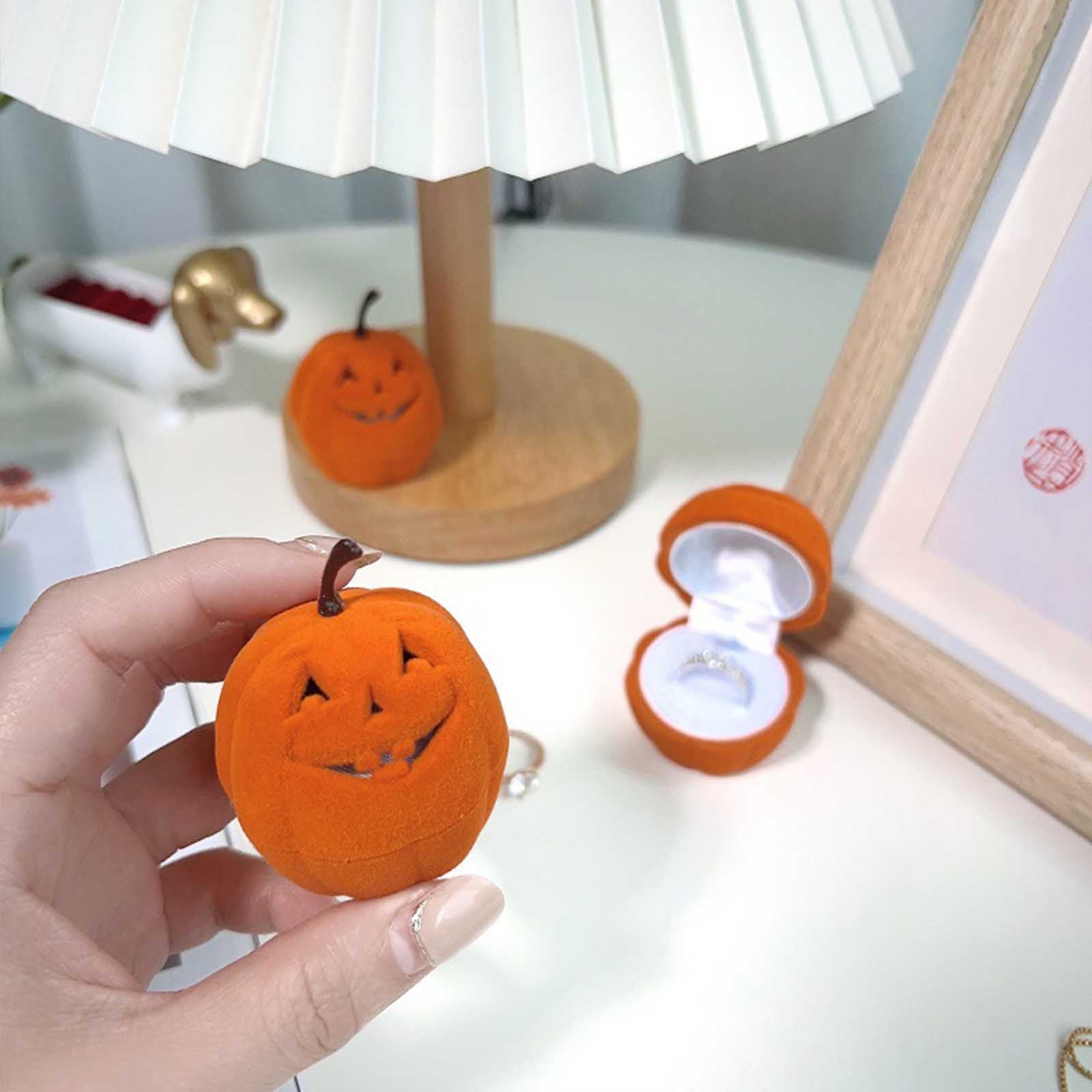 Click here for Boovnll Halloween Pumpkin Jewelry Box Ring Box Sue... prices