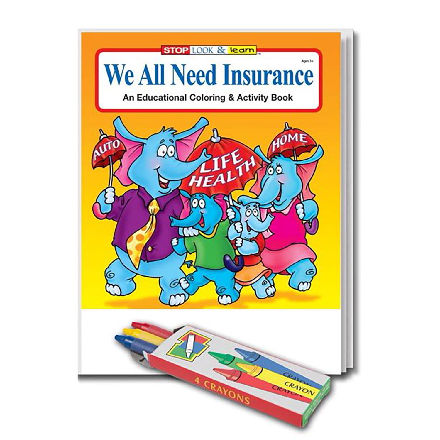 25 Pack - We All Need Insurance Kid's Coloring & Activity Books ...