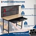 Shininglove 60" Garage Workbench, 2000 Lbs Capacity Heavy Duty Work ...