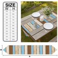 Blue Brown Wood Grain Table Runner Linen Burlap Table Runner 90 Inches ...