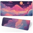 Clouds Mouse Pad Desk Gaming Accessories Cute Pink Desk Mat 31.5"x11.8 ...