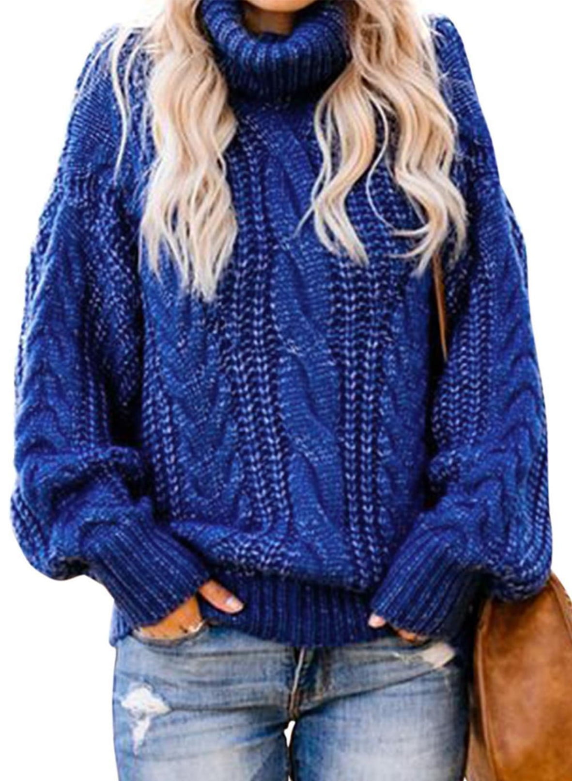 Sidefeel Women Winter Thick Warm Relaxed Fit Comfy Jumper Tops Chunky sidefeel-women-winter-thick-warm-relaxed-fit-comfy-jumper-tops-chunky