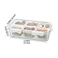 6-Compartment Airtight Refrigerator Storage Container with Detachable ...