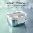 3 Pcs 8.5 oz Stainless Steel Container with Lids, 4.6 x 3.7 in Small ...