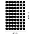1" Black Dot Stickers 1050 PCS Round Circle Stickers Colored Coding ...