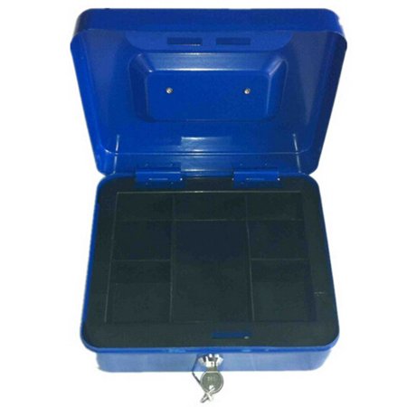 8 Inch Small Steel Cash Box Safty box With Removable Tray and Key Lock ...