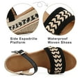 SHIBEVER Summer Wedge Sandals for Women, Ankle Strap Open Toe ...