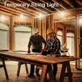 100 FT Construction String Lights 100 W 11 Bulbs E26 Base IP65 ...