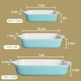 SWEEJAR Rectangular Ceramic Bakeware Set, Non-Stick Roasting Pan with ...