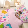 Aikeke Kawaii Dino King Bedding 7pcs, Tropical Leaves King Bed in a Bag ...