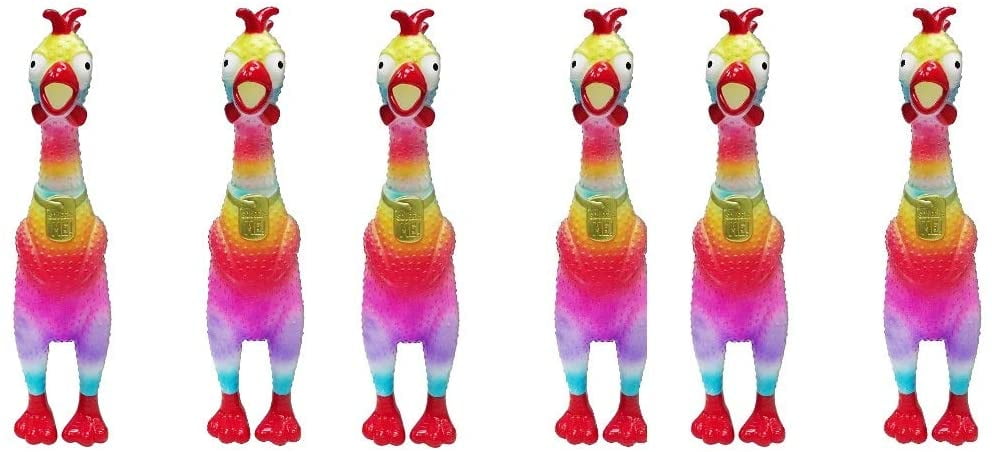 Animolds Tie Dye Screaming Rubber Chicken Set of 6 - Party Favors Toys ...