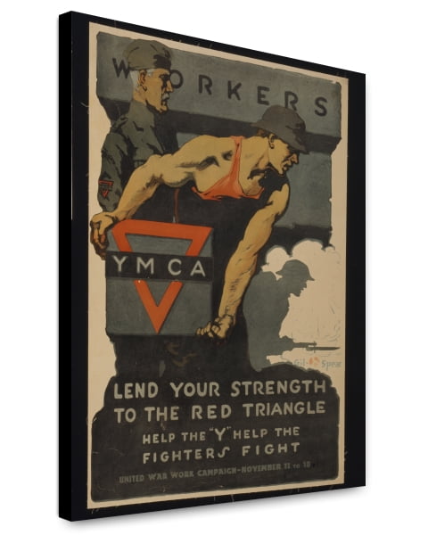 Canvas Print: Workers, Lend Your Strength To The Red Triangle - Help ...