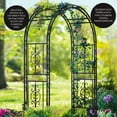 Plow & Hearth Montebello Outdoor Safe Iron Garden Arbor with Intricate ...