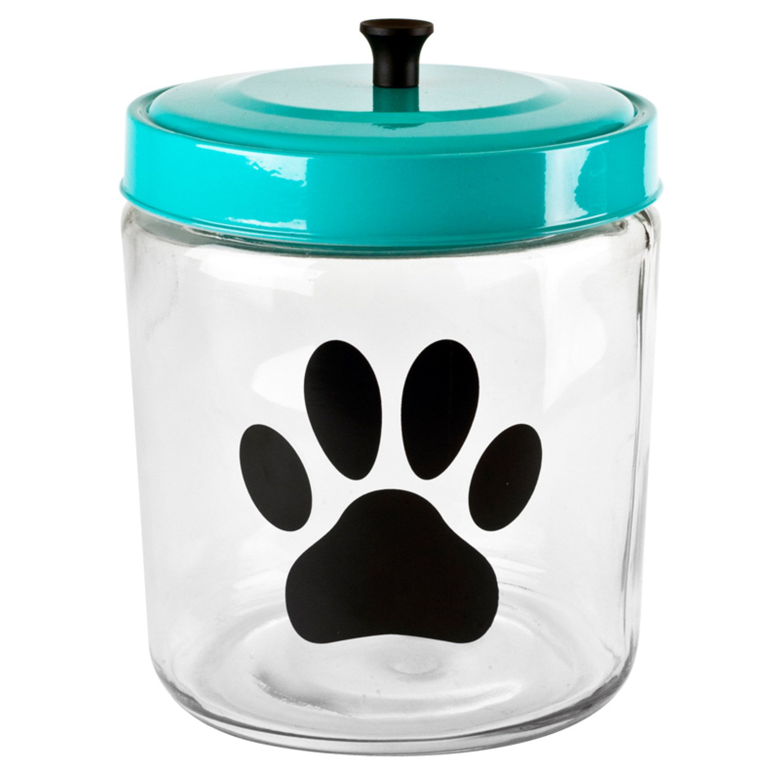 Blue Harbor Teal Big Paw Treat Storage Jar with Lid - Walmart.com