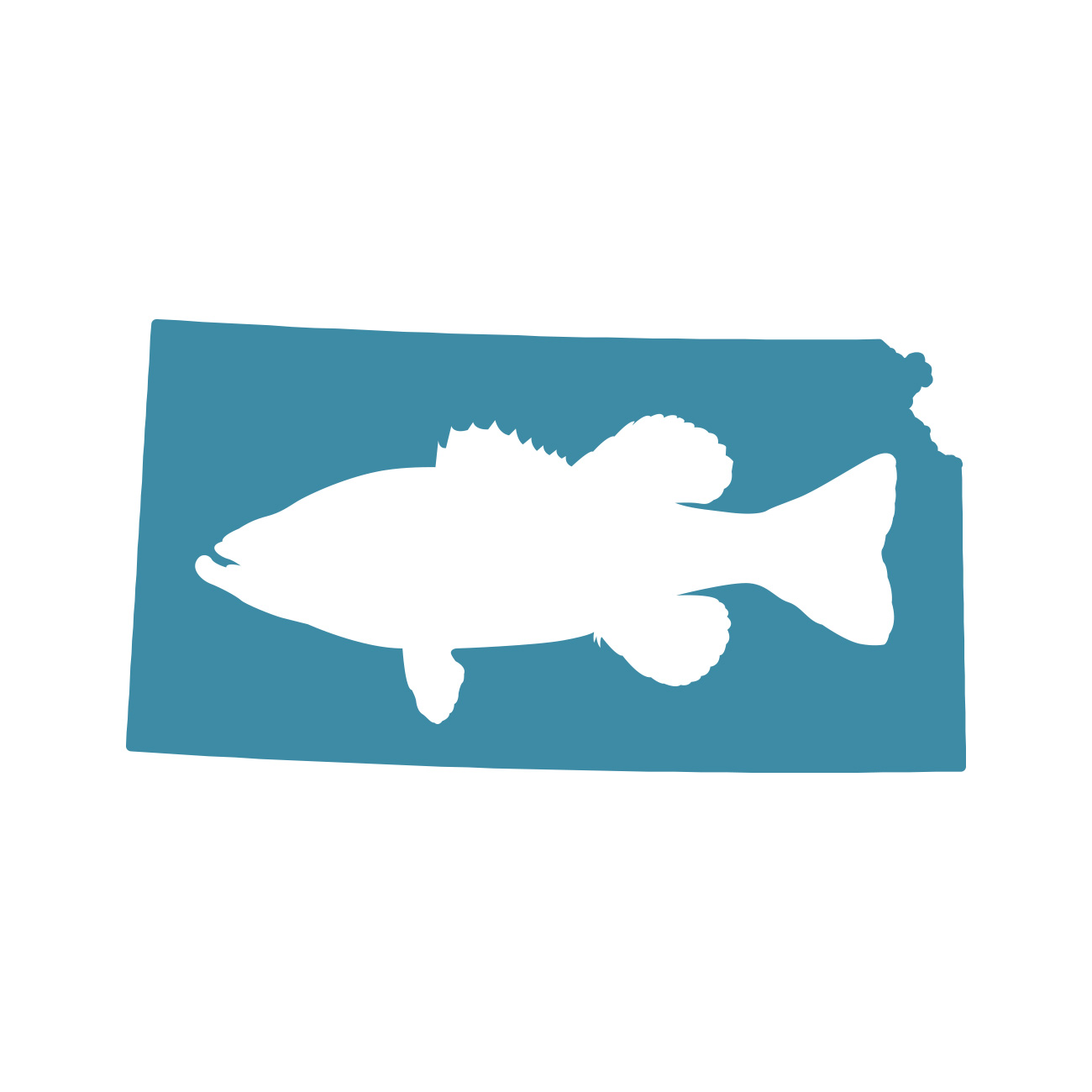 Kansas Bass Sticker Decal Die Cut - Self Adhesive Vinyl - Weatherproof ...