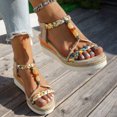 2026 Summer Slope Heel Sandals For Women Border Open Toed Large Thick ...