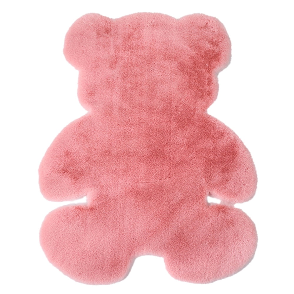 Soft Area Rug Fluffy Cute Rug Special Bear Shape Shaggy Rug For Bedroom ...