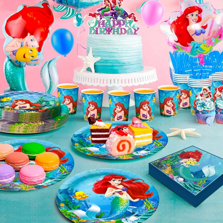 Little Mermaid Birthday Supplies Multicolor Mermaid Party Decorations,