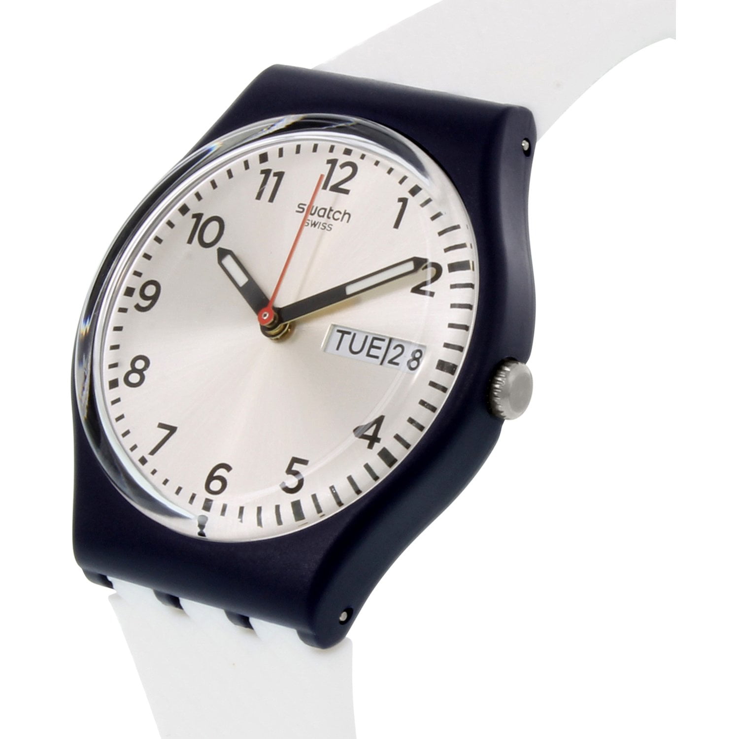 Swatch Women's Originals GN720 White Silicone Swiss Quartz Fashion ...